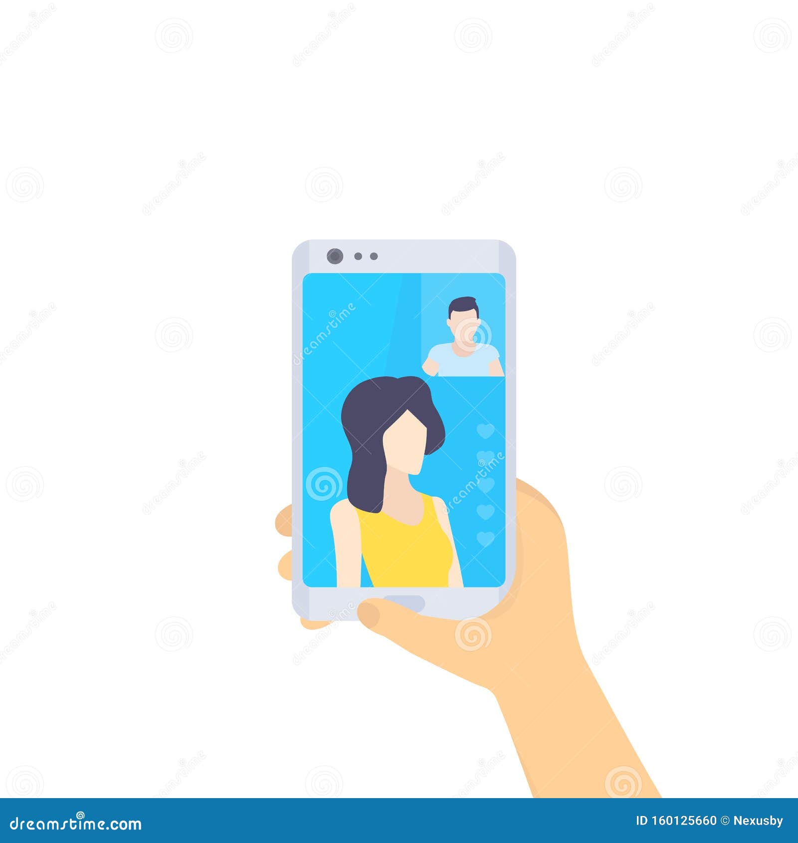 Video Call, Flat Style Vector Stock Vector - Illustration of online ...