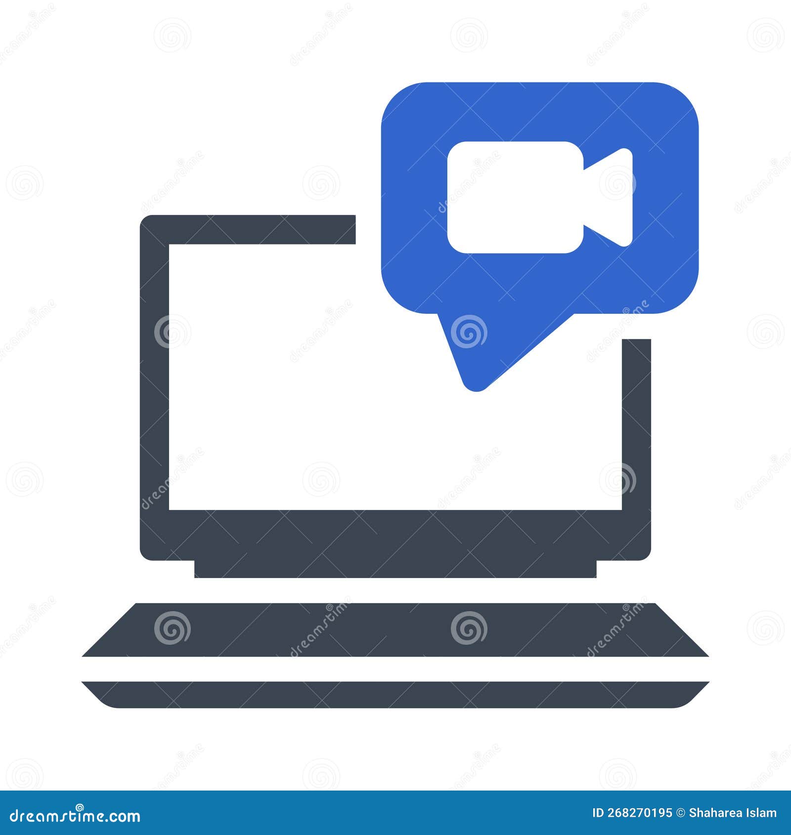 Video call icon stock vector. Illustration of conversation - 268270195
