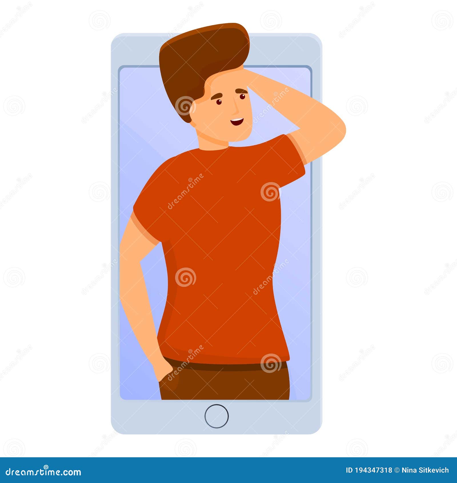 Video Call Icon, Cartoon Style Stock Vector - Illustration of mobile ...