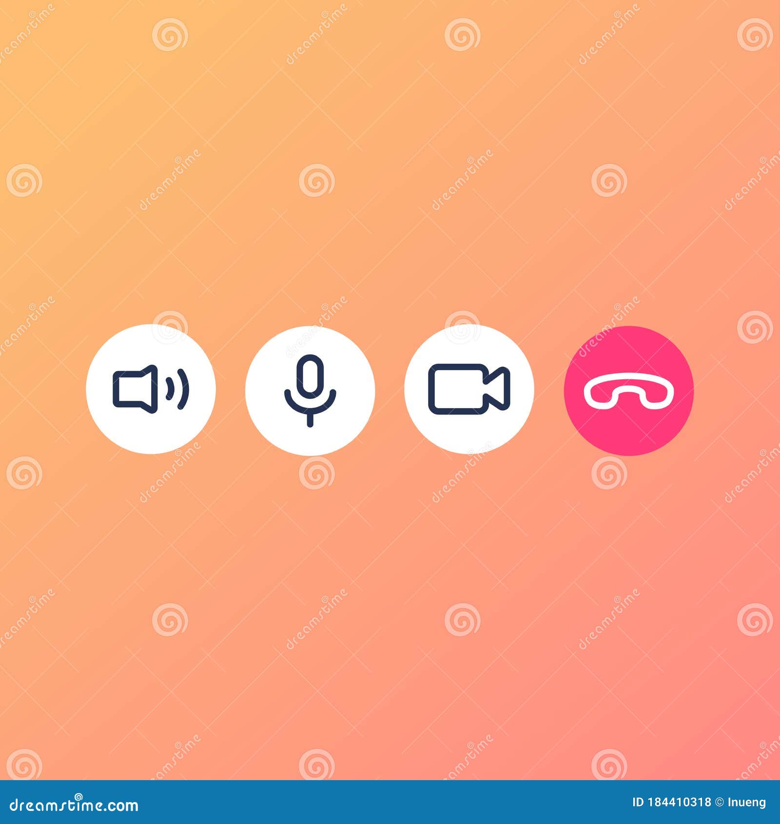 Video Call Icon. Video Conference on Mobile Icon Set. Stock Vector ...