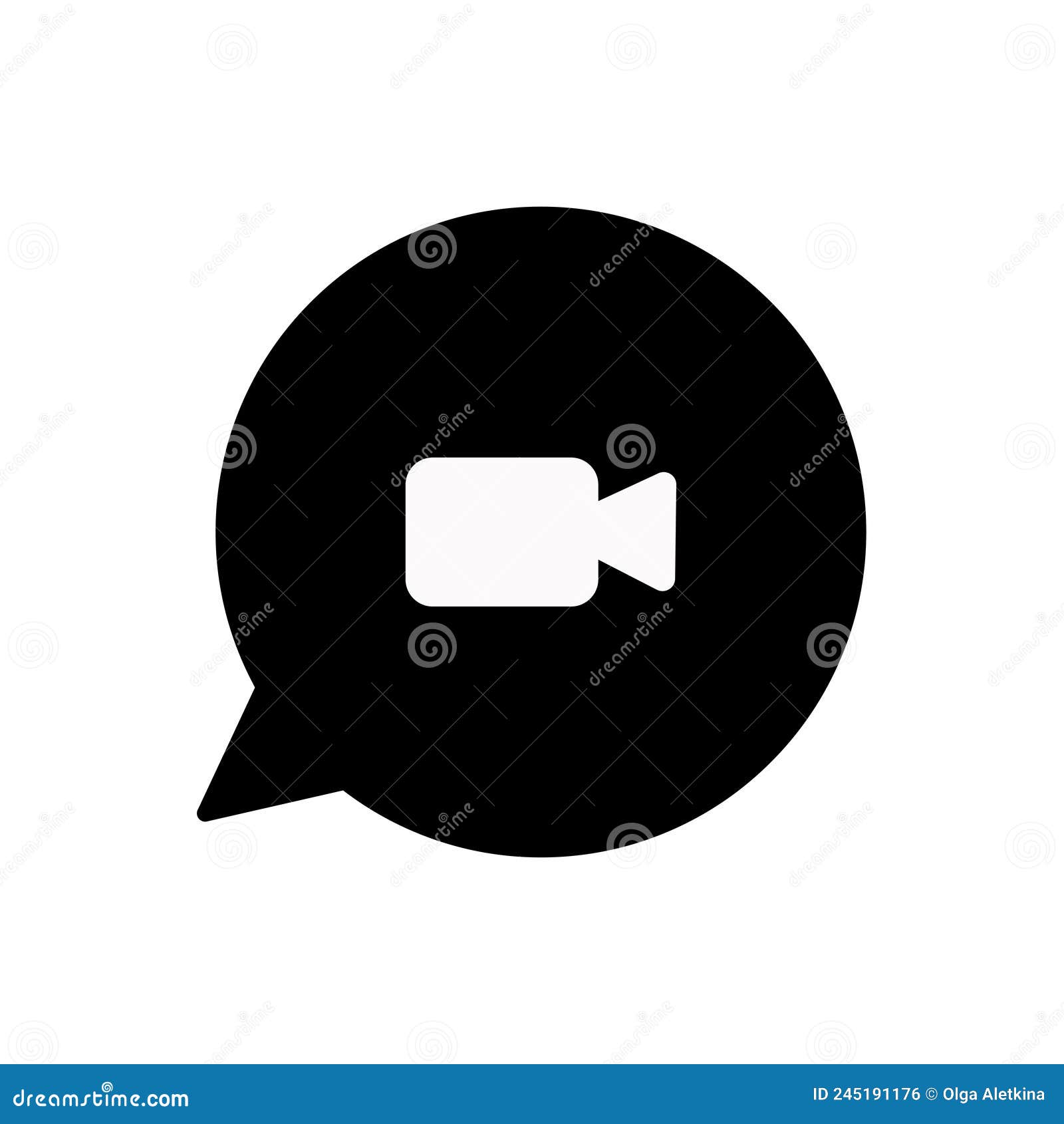 Video Call Icon Vector. Video Call Icon Flat Design Isolated on White ...