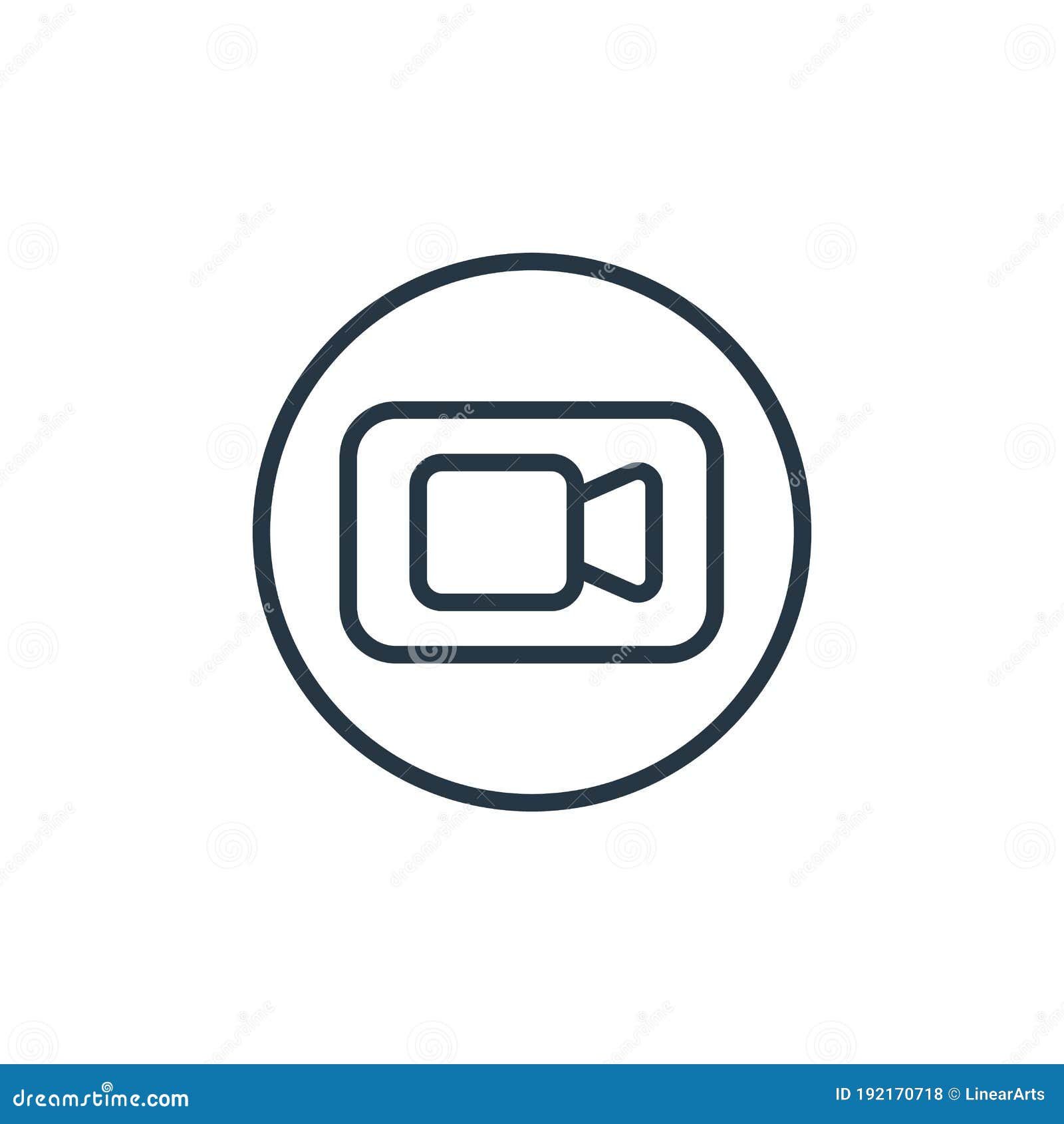 Video Call Icon Vector from Online Learning Concept. Thin Line ...