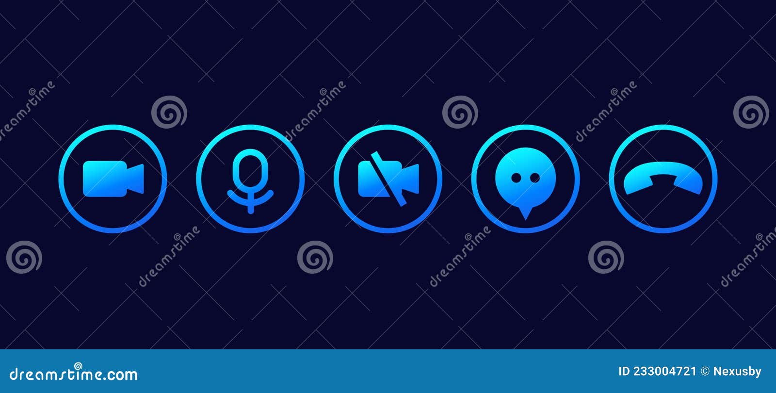 Video Call Icons for Interface, Vector Design Stock Vector ...