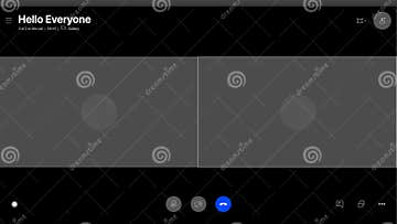 Video Call Interface Template. Meeting App Flat Vector UI Interface ...