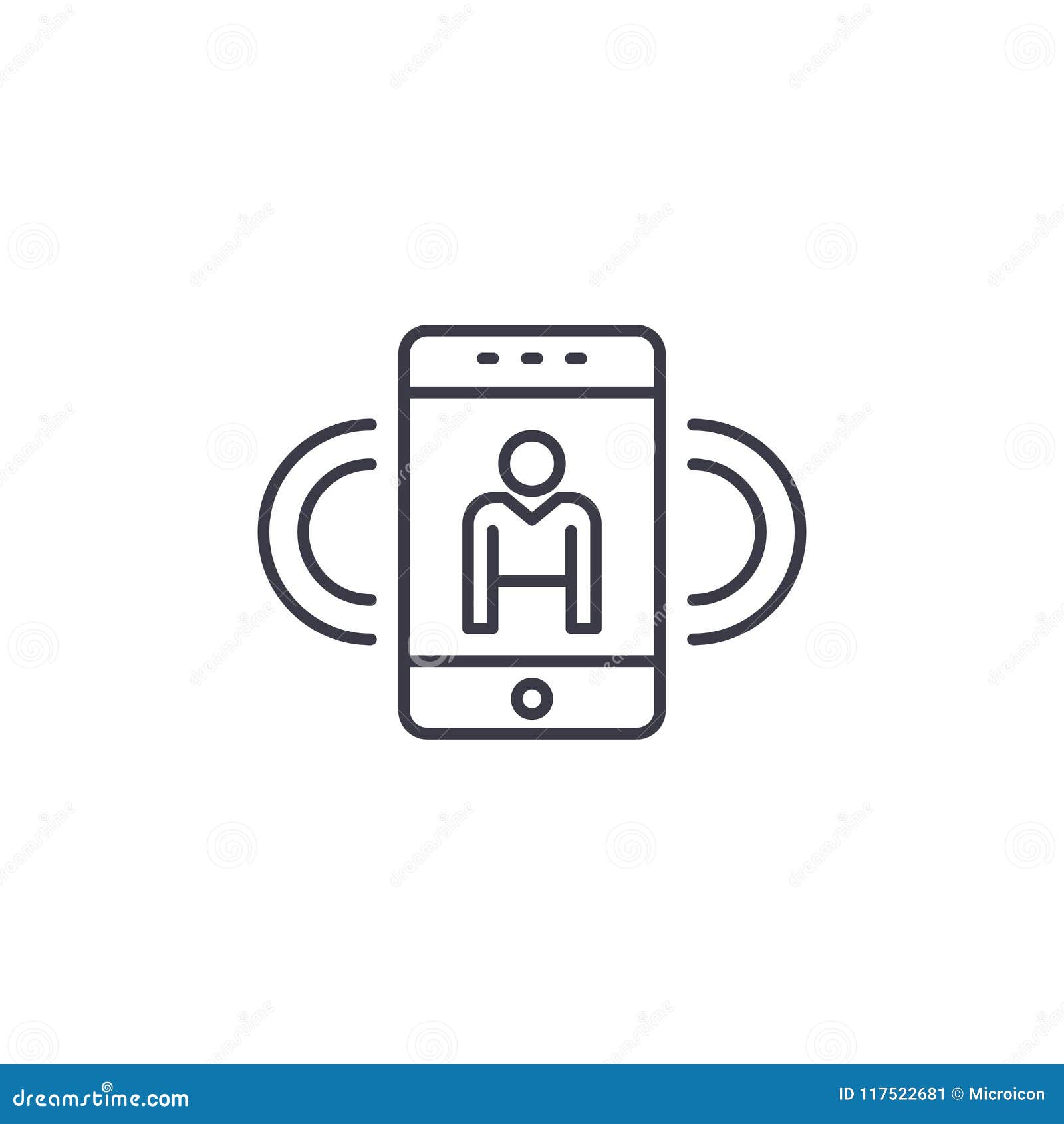 Video Call Linear Icon Concept. Video Call Line Vector Sign, Symbol ...