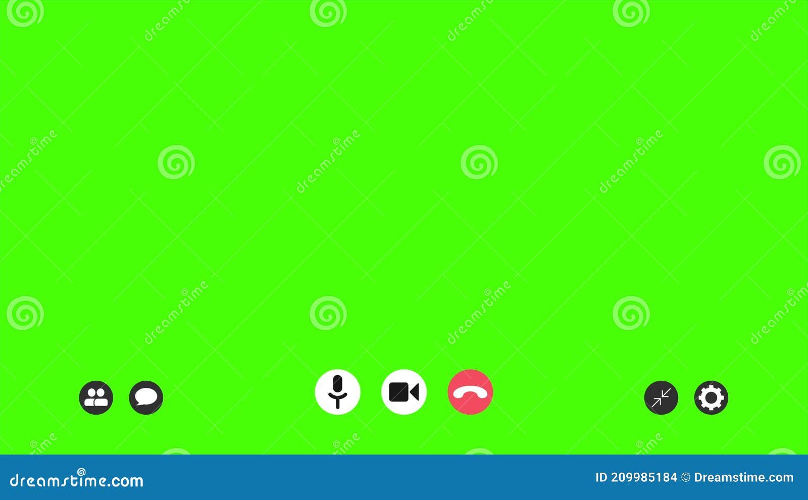Video Call Meeting Conference Template Interface Animation Green Screen ...
