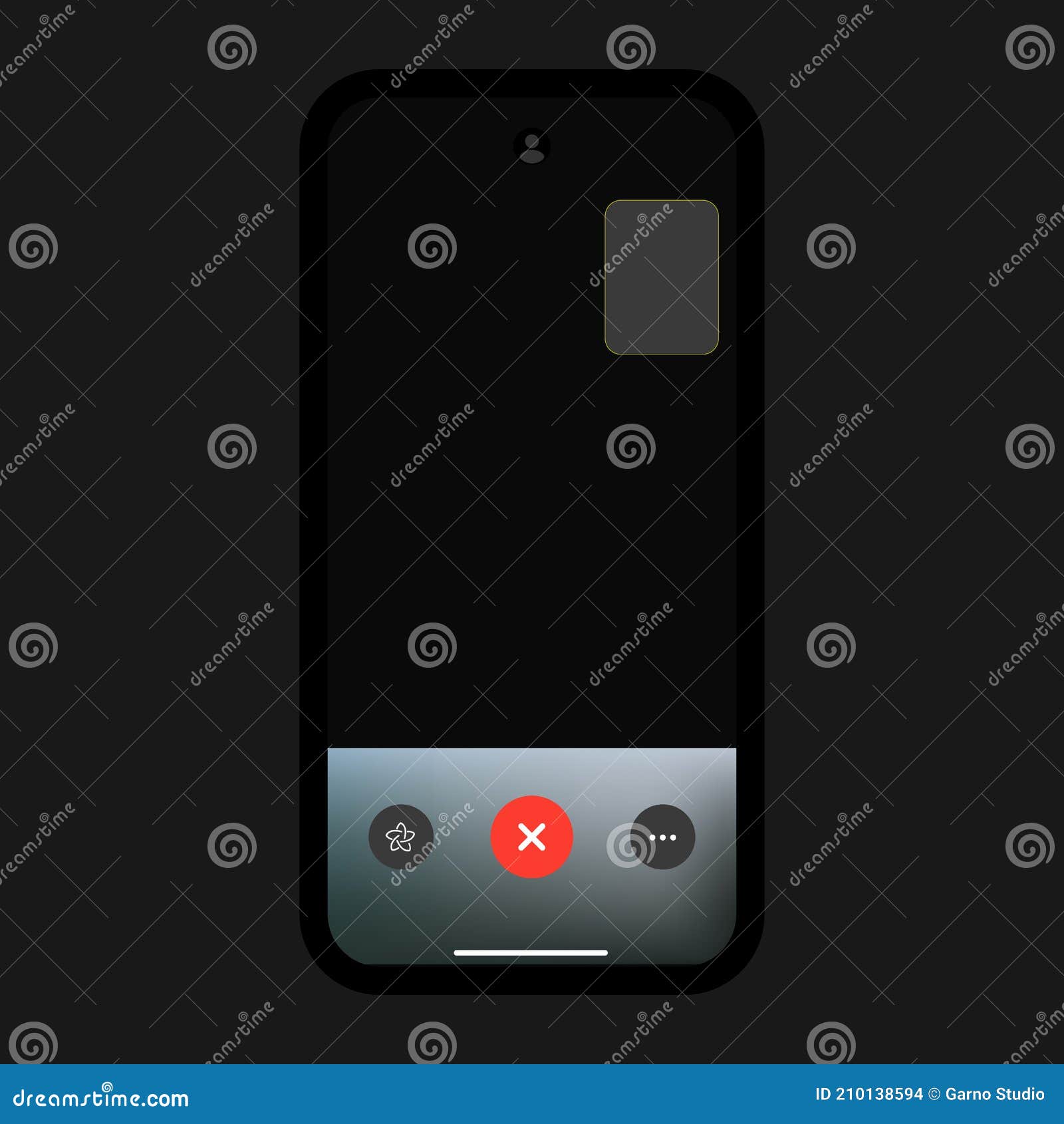 Video Call Mobile Interface Concept. Camera UI Template Stock Vector ...