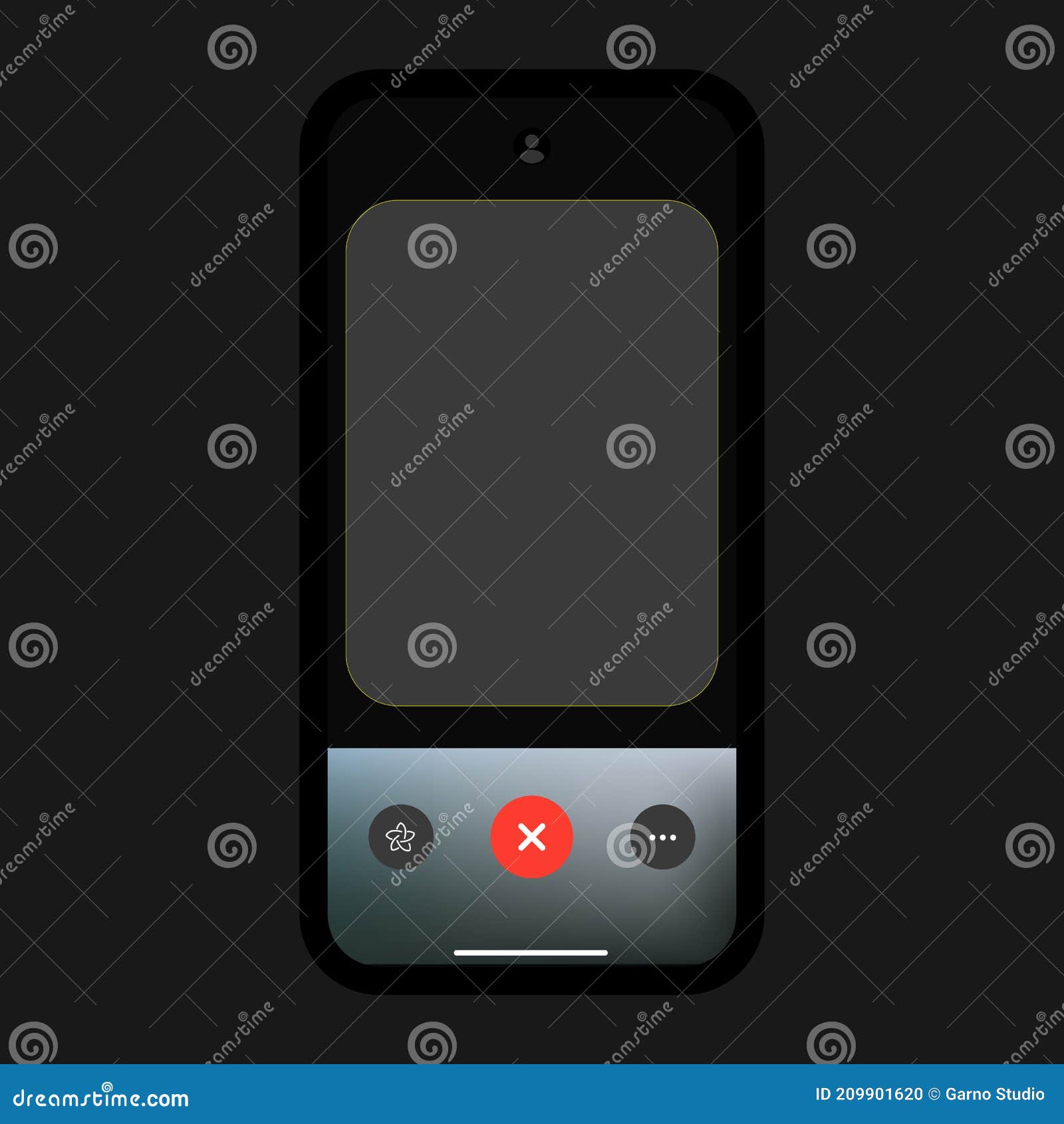 Video Call Mobile Interface Concept. UI Vector Illustration Stock ...