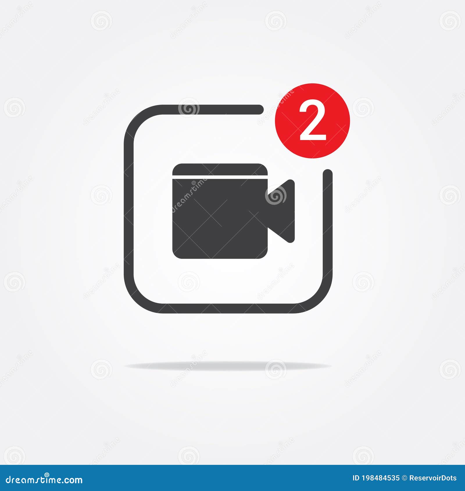 Video Call Notification Icon Stock Vector - Illustration of icon ...