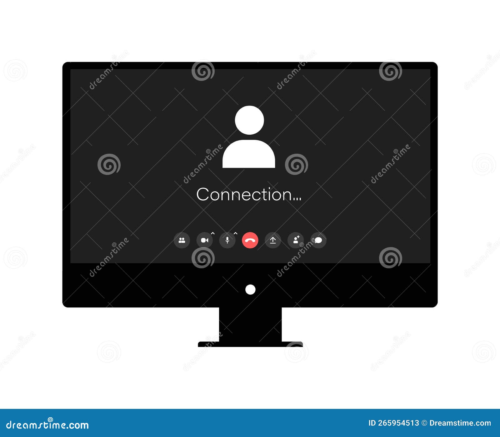 Video Call Program Window. UI UX Template for Video Conferencing and ...