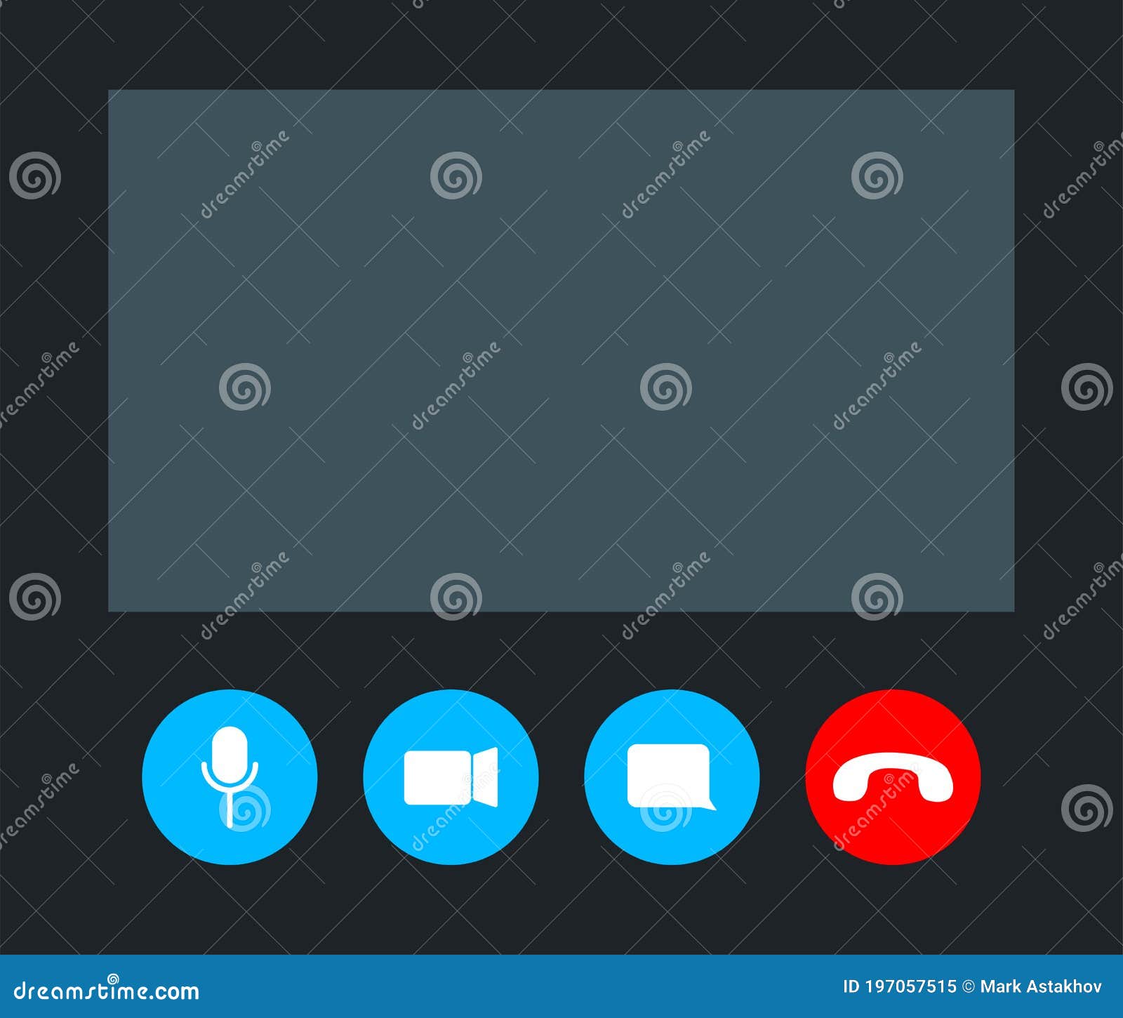 Video Call Screen Template Illustration, Vector Online Conference Stock ...