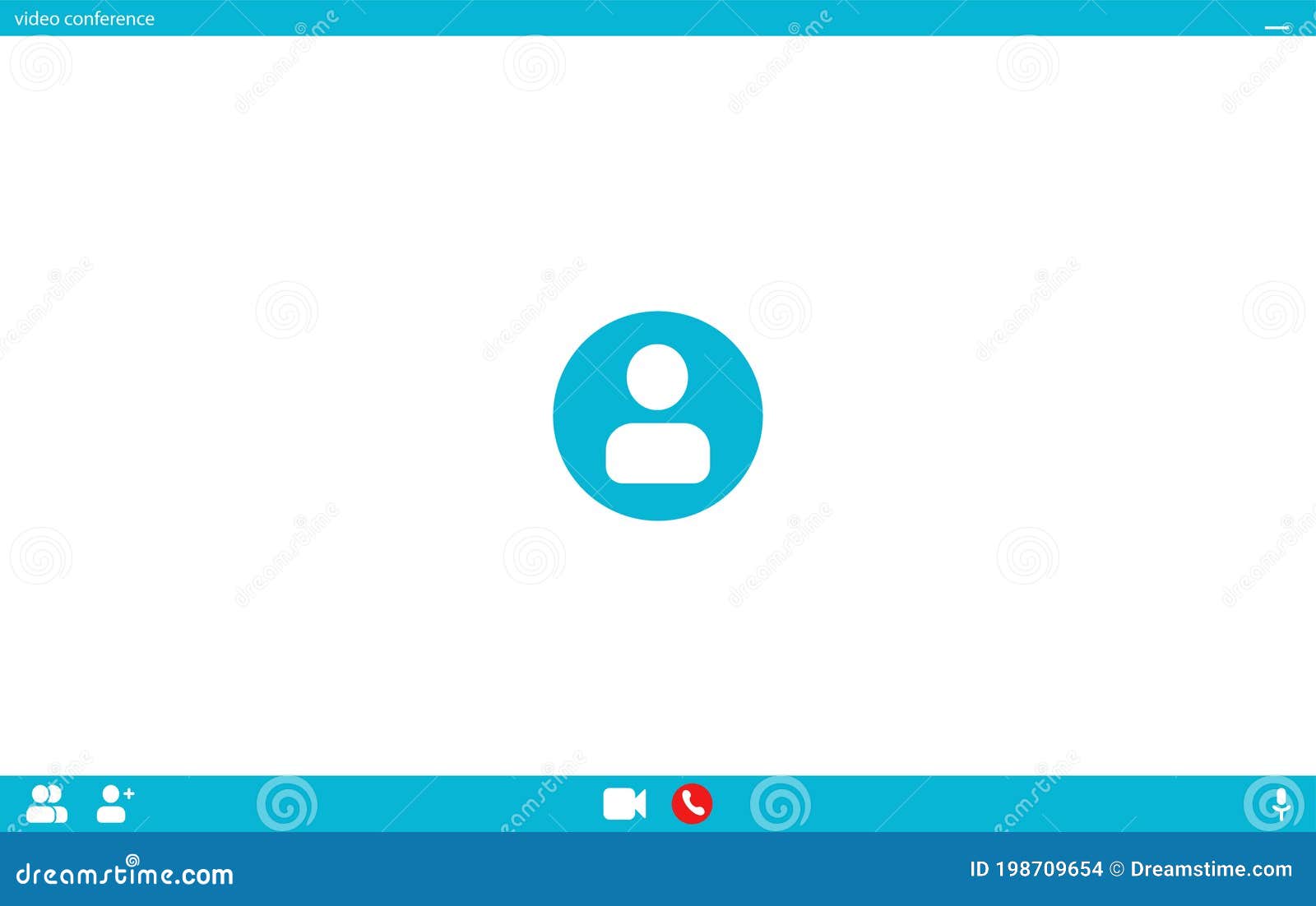 Video Call Screen Template. Video Call Interface. Vector Page of the ...