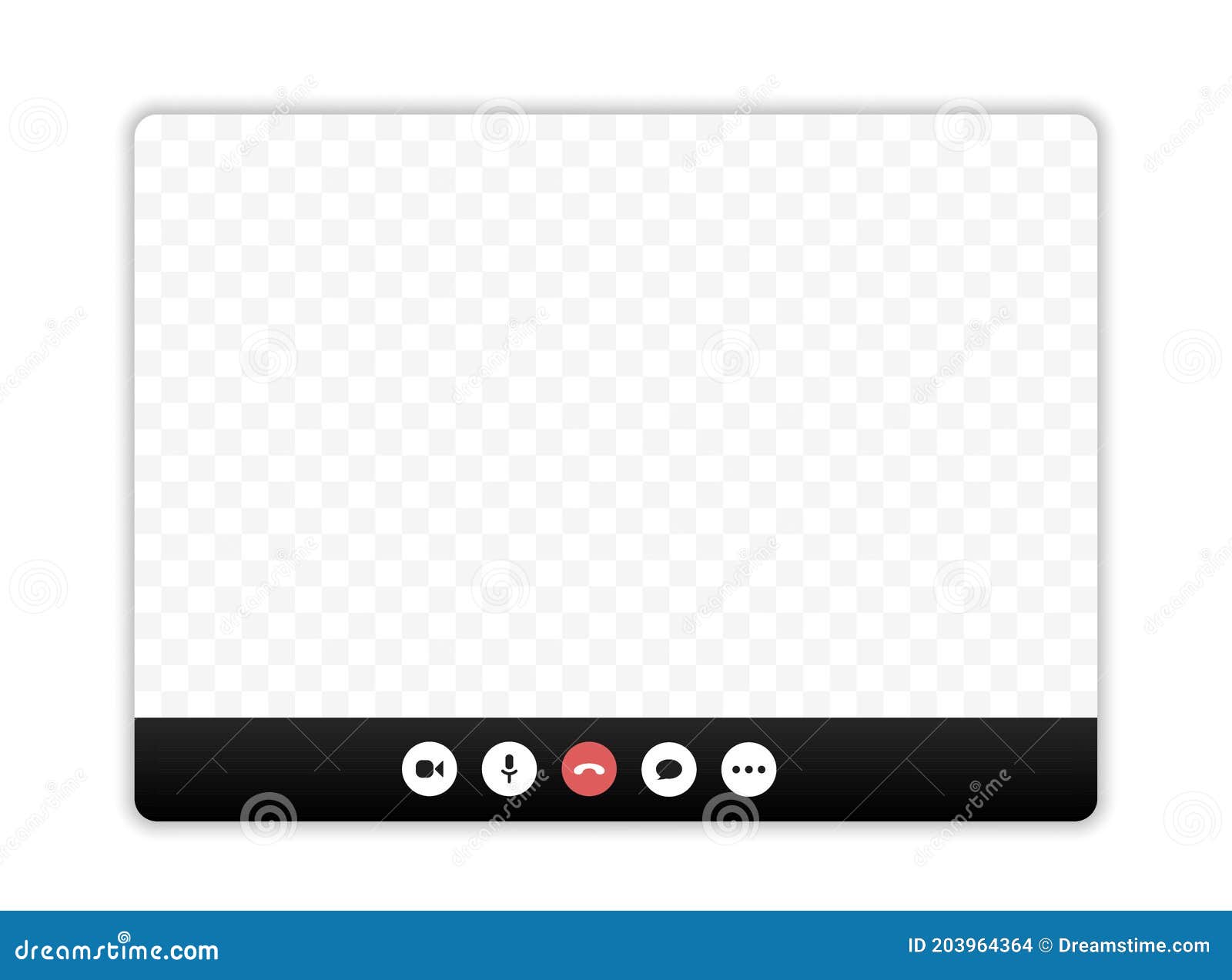 Video Call Screen Template. Video Call Interface. Vector Page of the ...