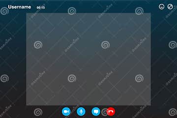 Video call screen template stock vector. Illustration of instructor ...