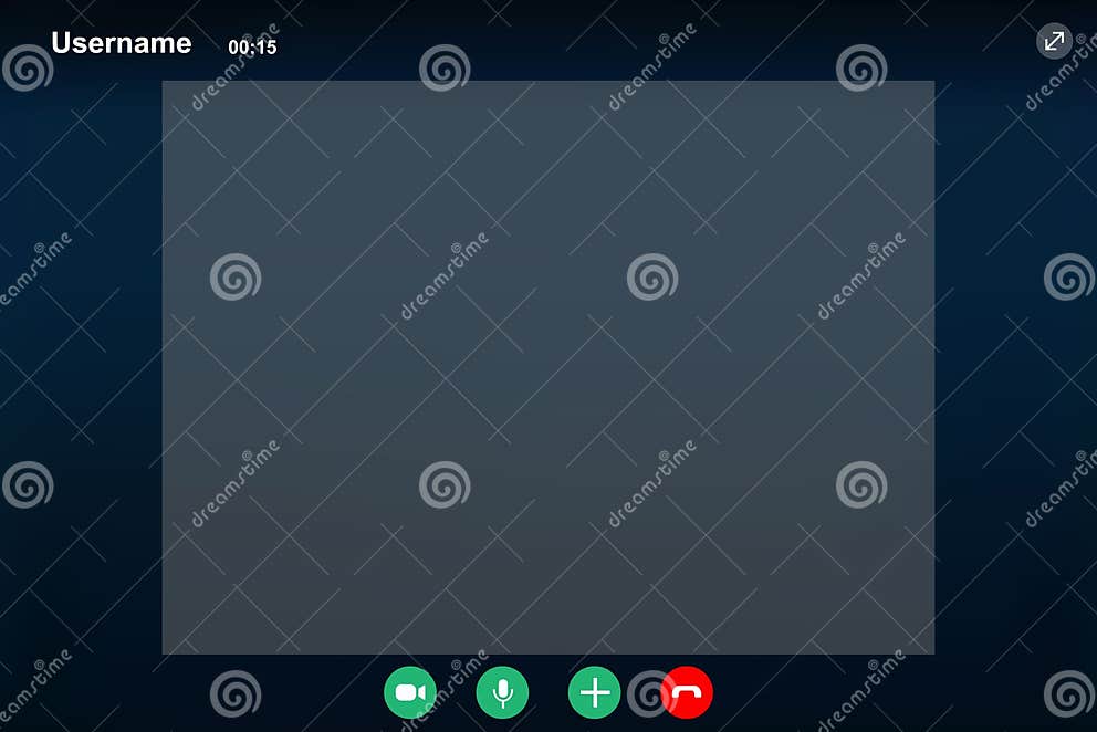 Video call screen template stock vector. Illustration of communication ...