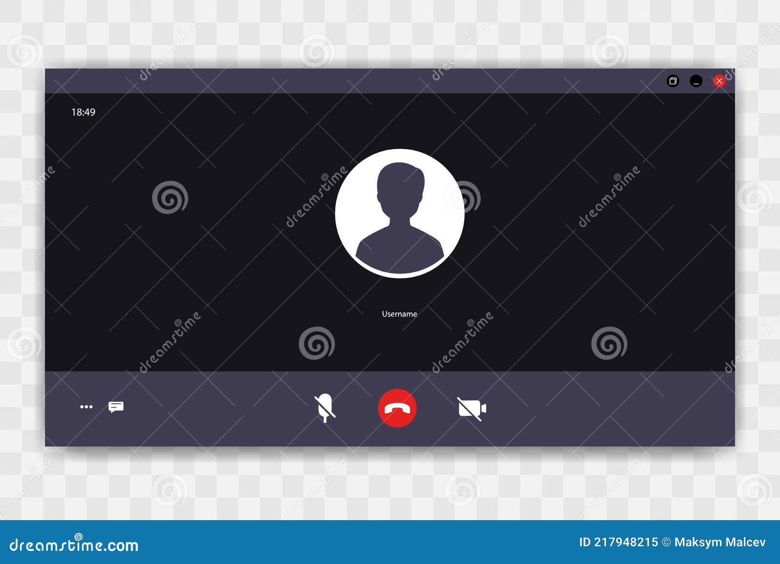 Video Call Screen Template. Videocall Interface. Online Webinar Or ... Video Call Screen Template. Videocall Interface. Online Webinar Or ...