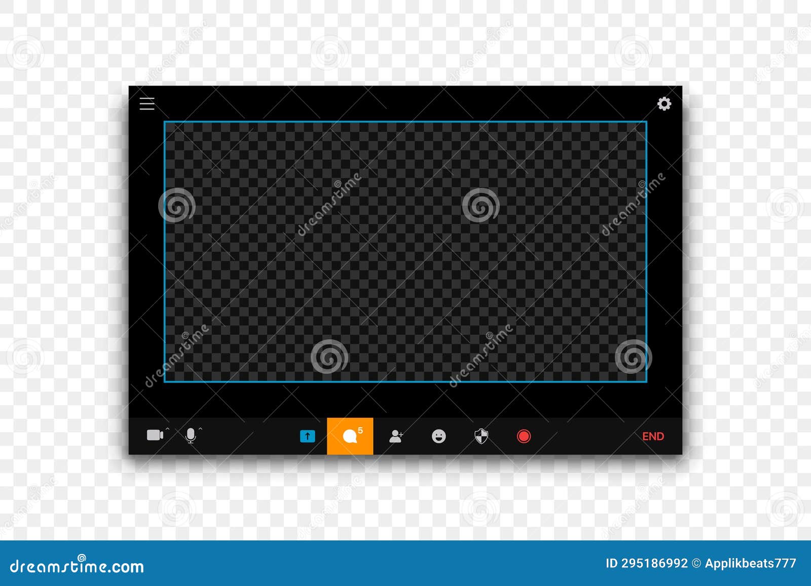 Video Call Seminar Template Frame. Vector Illustration Stock Vector ...