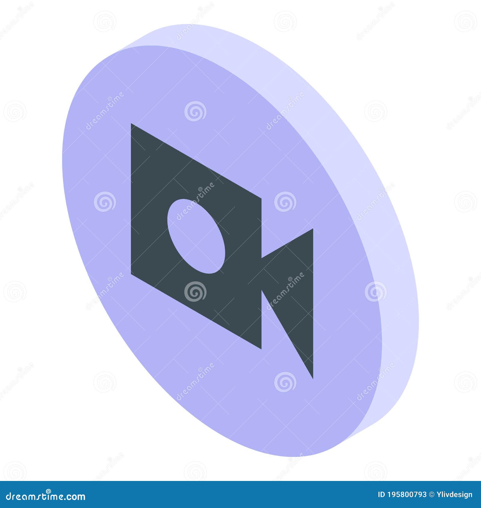 Video Call Symbol Icon, Isometric Style Stock Vector - Illustration of ...