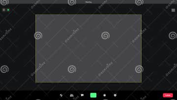 Zoom Video Call Template. Meeting App Flat Vector UI Interface Stock ...