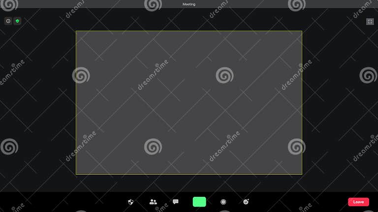 Zoom Video Call Template. Meeting App Flat Vector UI Interface Stock ...