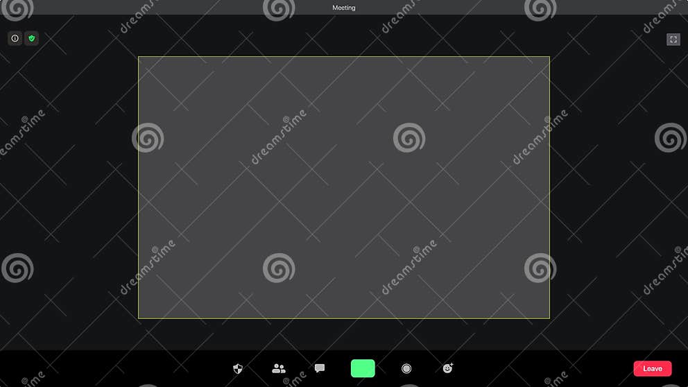 Zoom Video Call Template. Meeting App Flat Vector UI Interface Stock ...