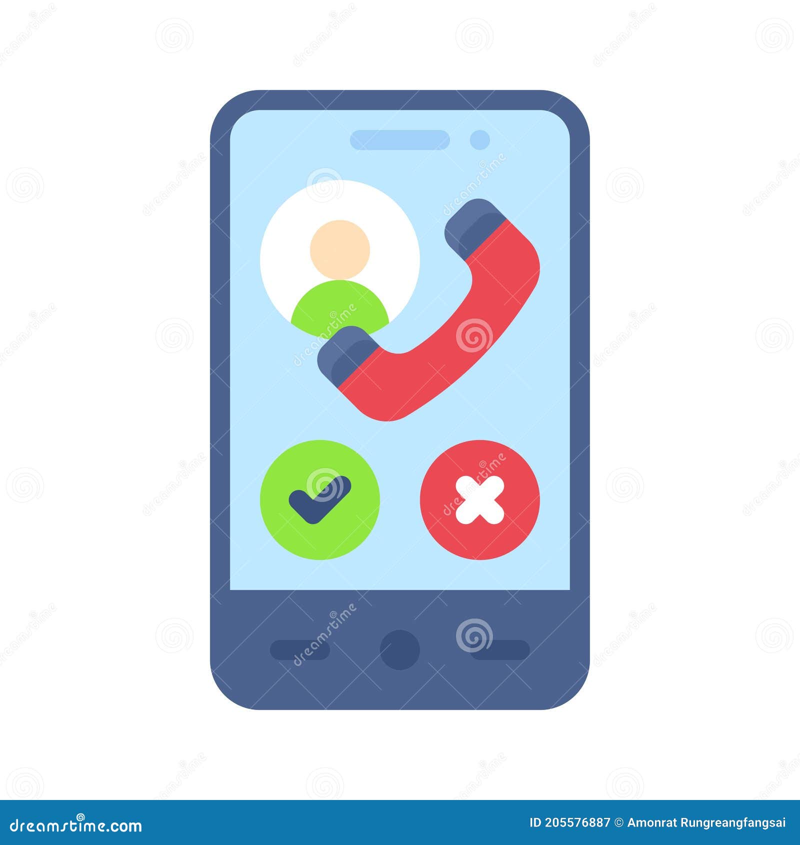Video Call or Voice Call App Icon, Mobile Application Vector ...