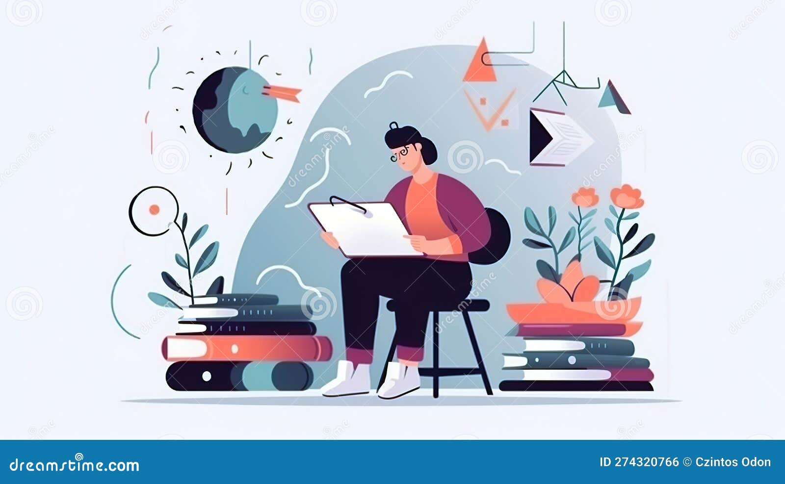 Distance Education and Online Education on the Internet. Stock ...