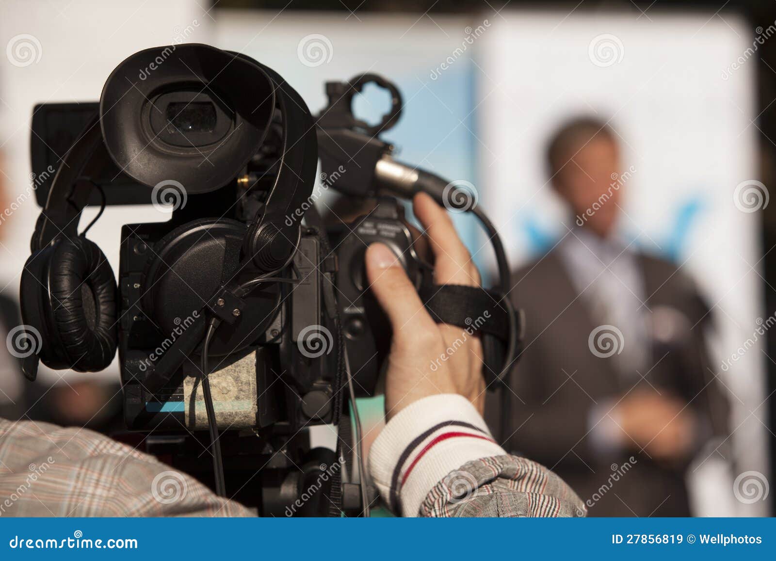 Video camera stock image. Image of operator, reportage - 27856819