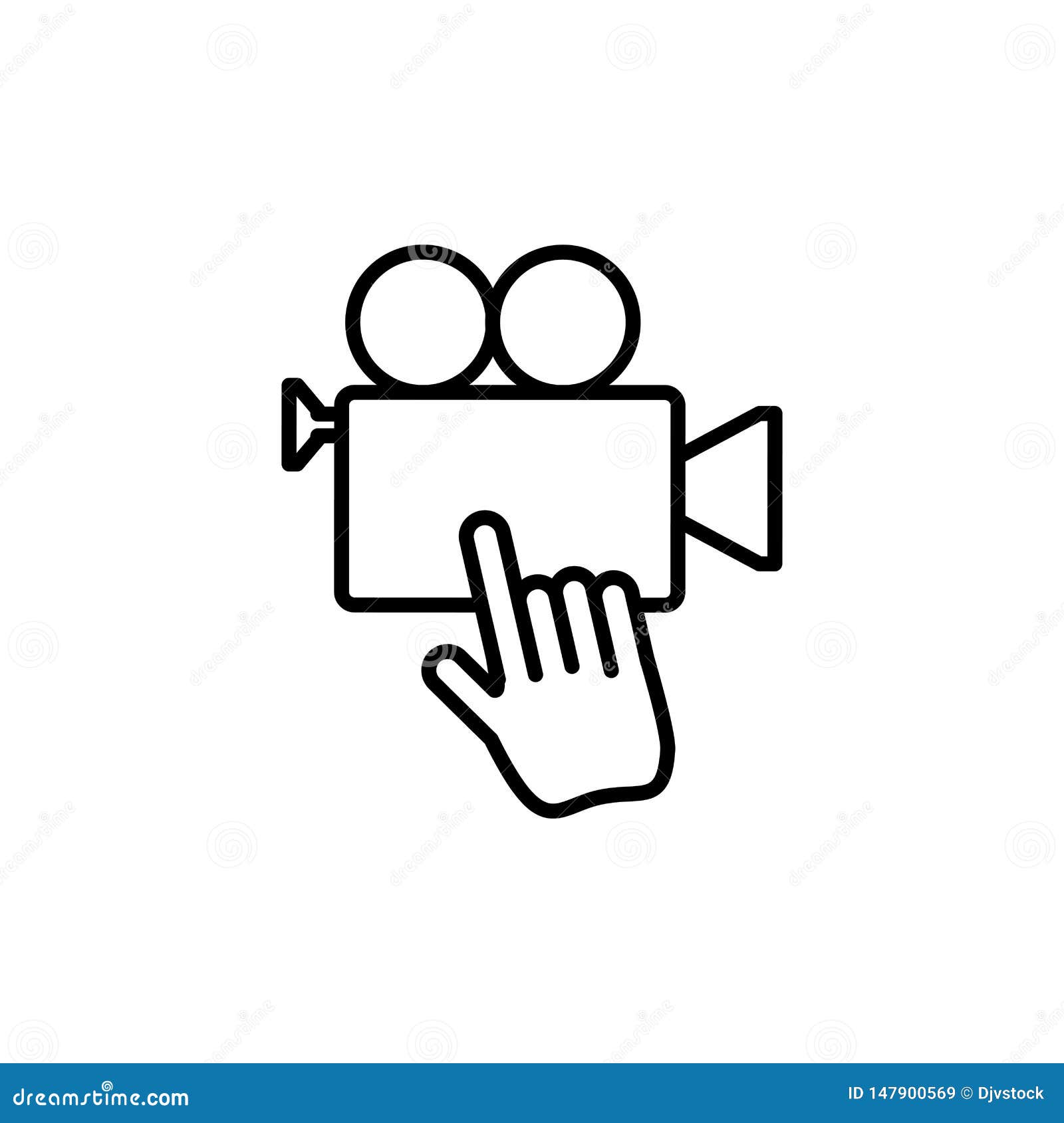 Video Camera App with Cursor Stock Illustration - Illustration of shot ...