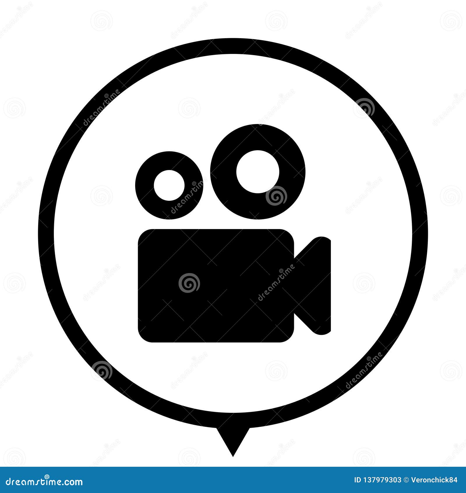 Video camera - black icon stock vector. Illustration of video - 137979303