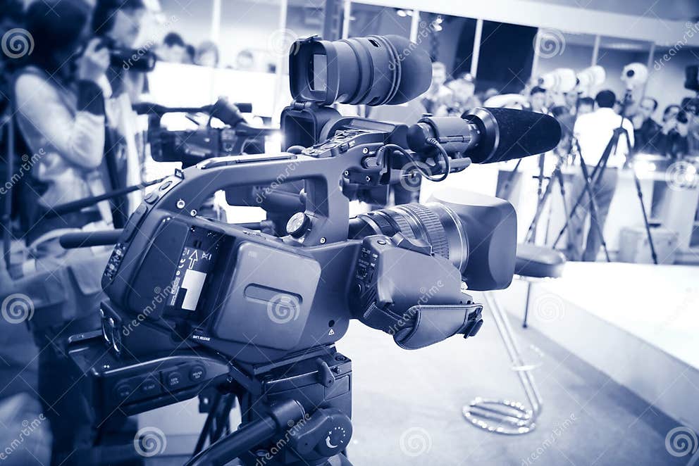 Video camera blue tint stock image. Image of objective - 2452317