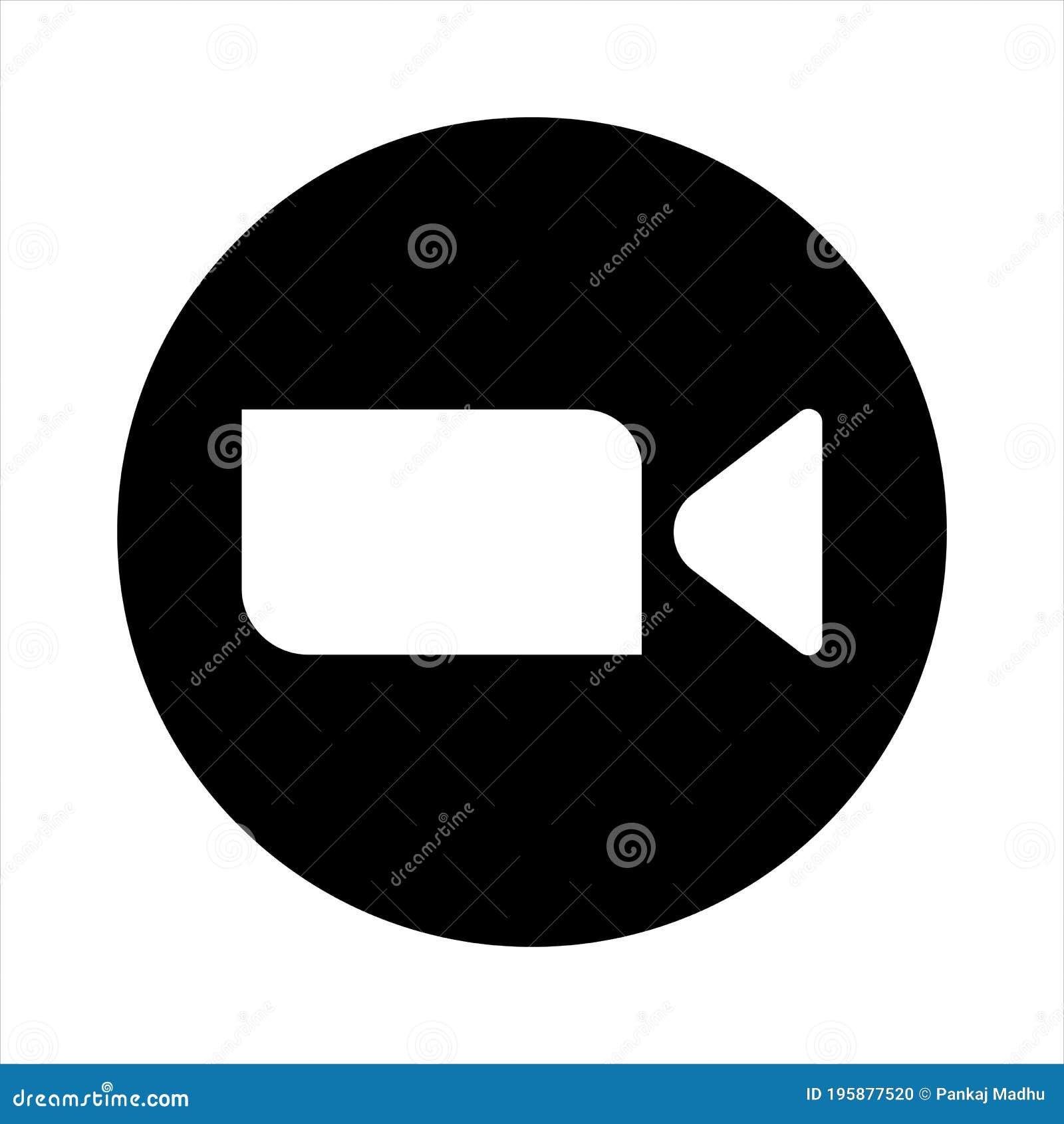 Video Camera Button Trendy Flat Style Icon. Camera Symbol for Your Web ...