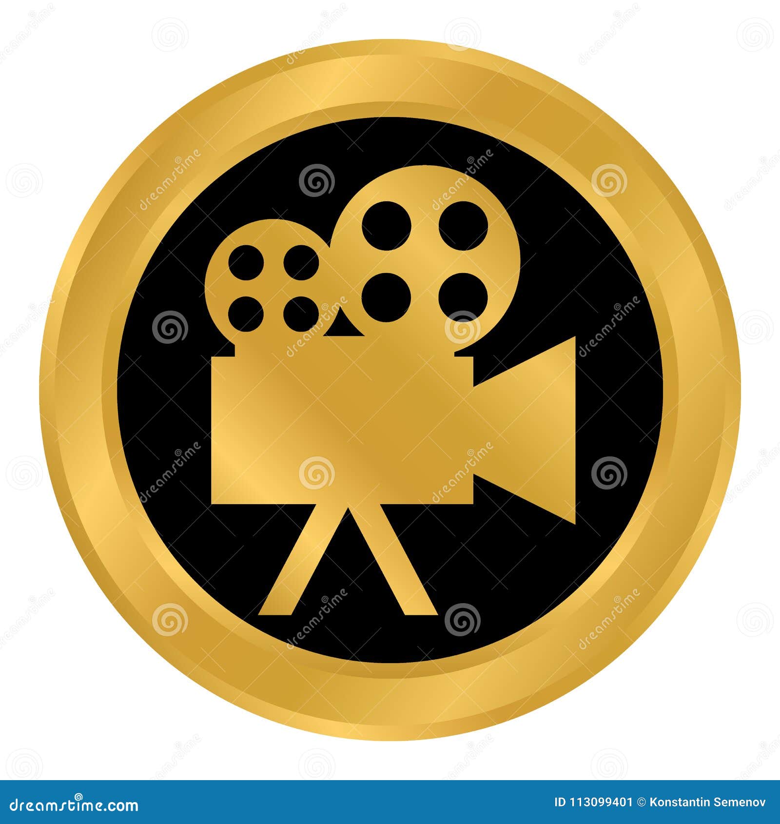 Video camera button. stock illustration. Illustration of focus - 113099401