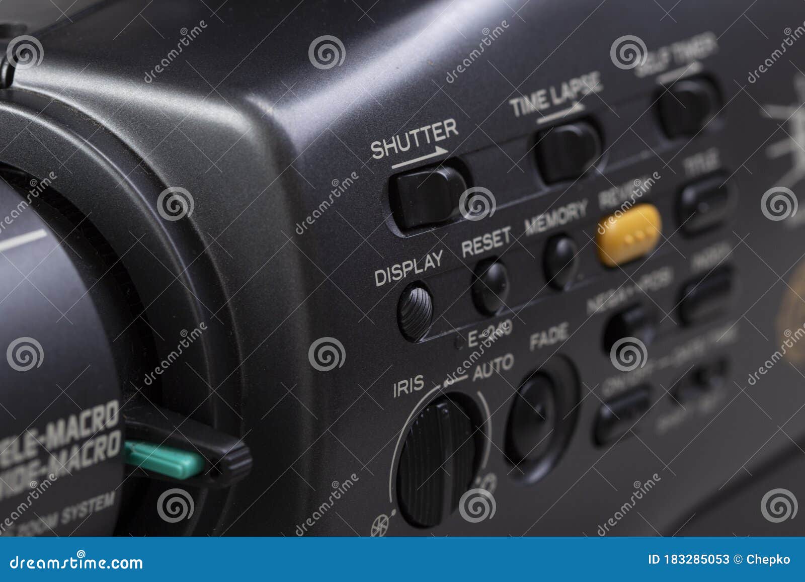 Video Camera Control Panel Close Up Photo Stock Image - Image of ...