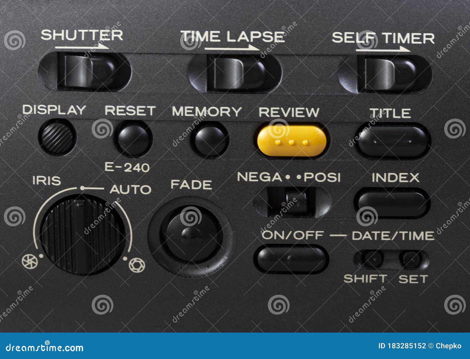 Video Camera Control Panel Close Up Photo Stock Photo - Image of live ...