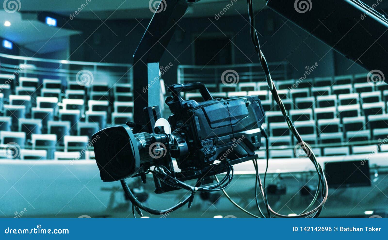 Video Camera on Crane Covering Event and Concert Stock Photo - Image of ...