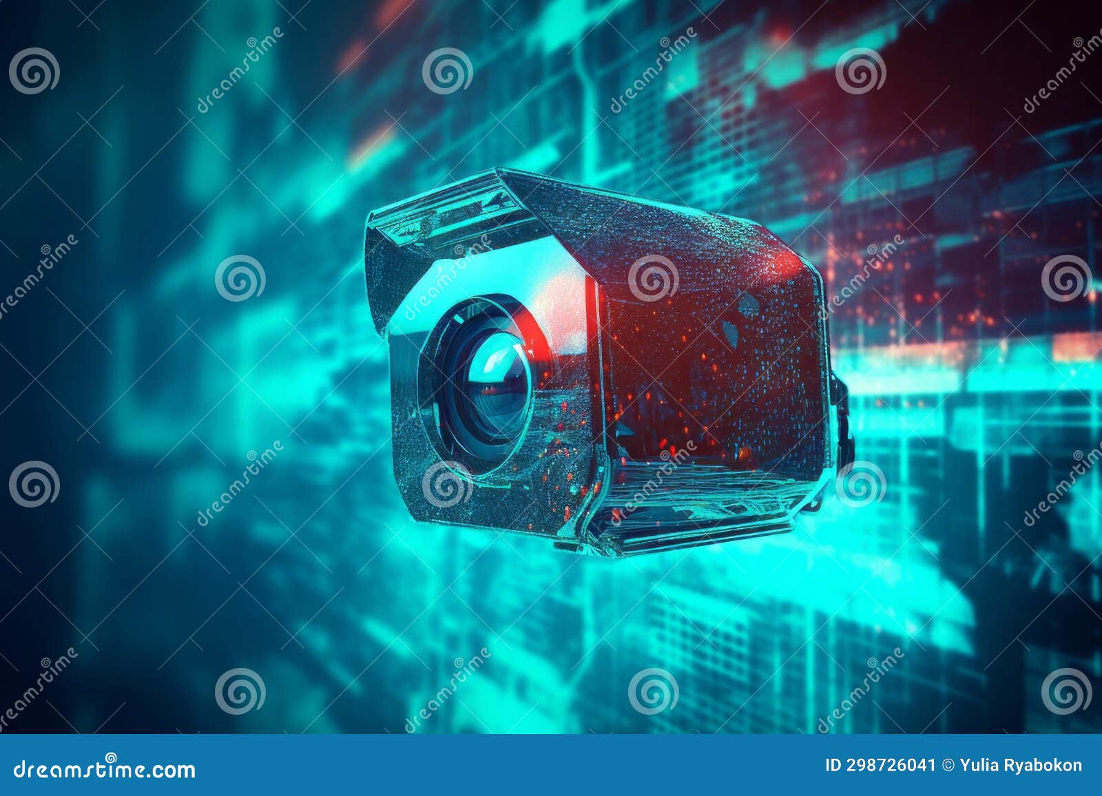 Video Camera Cyber Attack. Generate Ai Stock Illustration ...