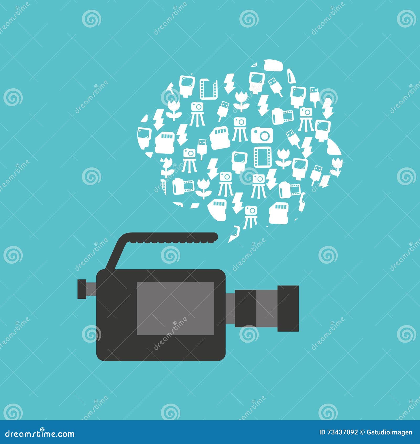 Video camera design stock illustration. Illustration of symbol - 73437092