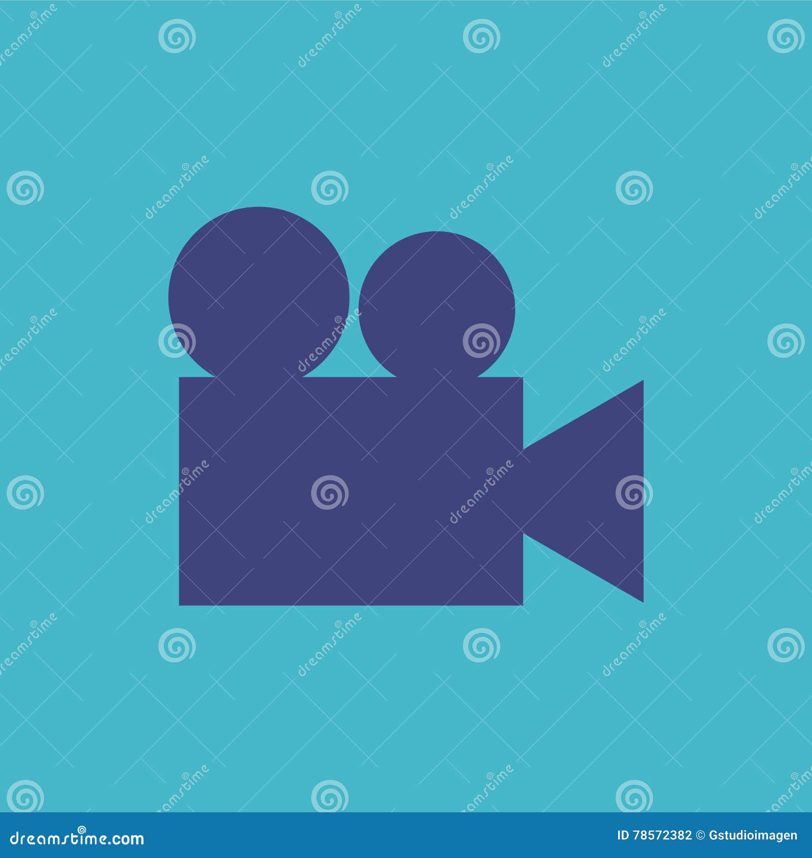 Video camera flat icon stock illustration. Illustration of icon - 78572382