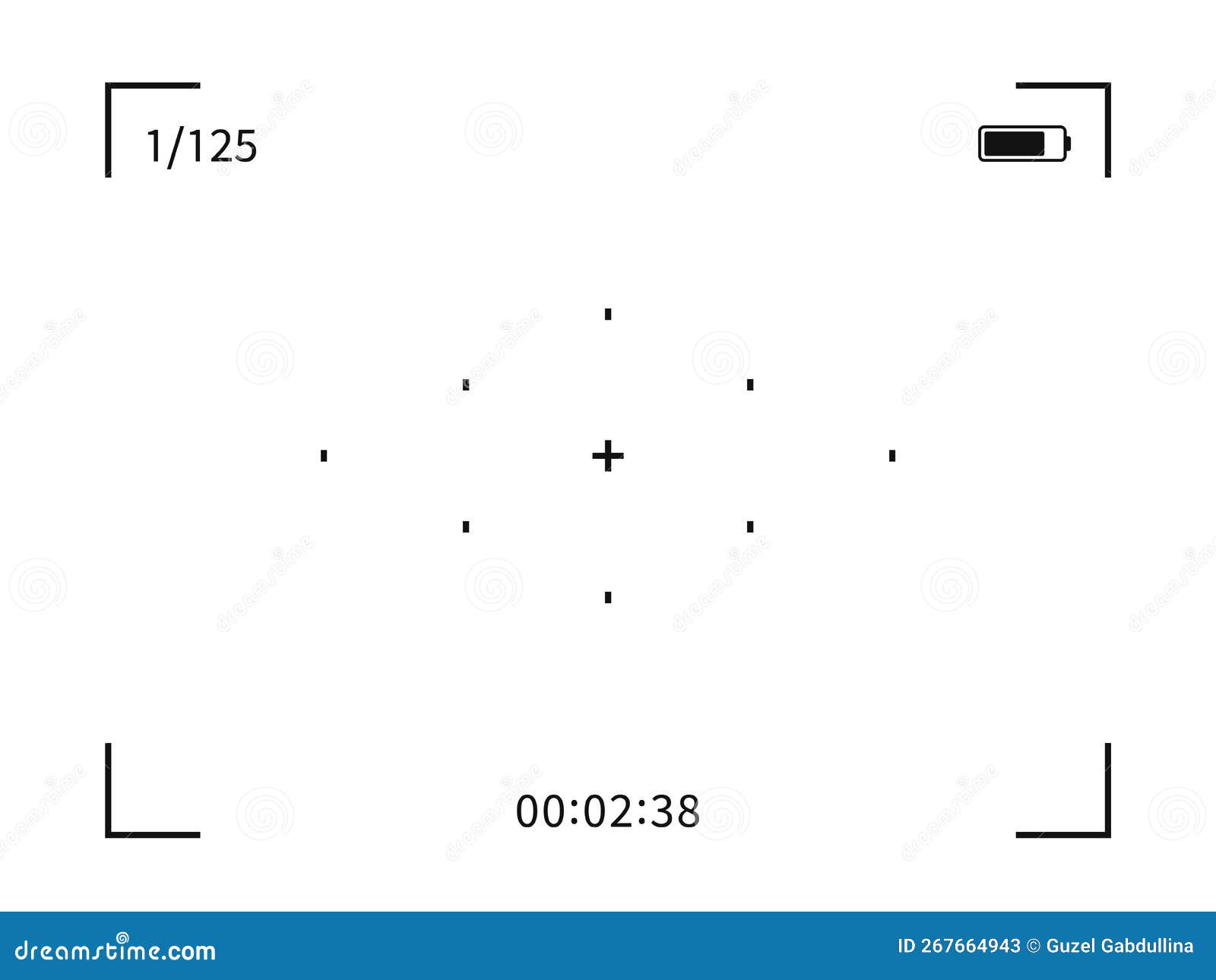 Video Camera Focusing Frame Viewfinder Template. Modern Focusing ...