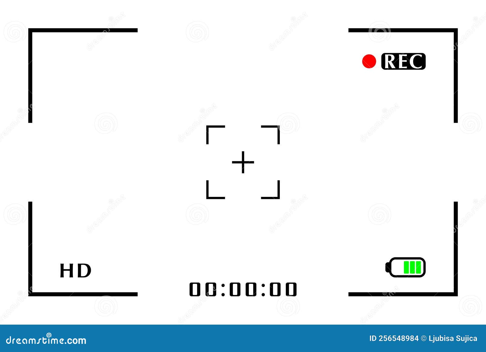 Ultrawide Video Camera Frame. Camcorder Ui Overlay. Videocamera Frame ...