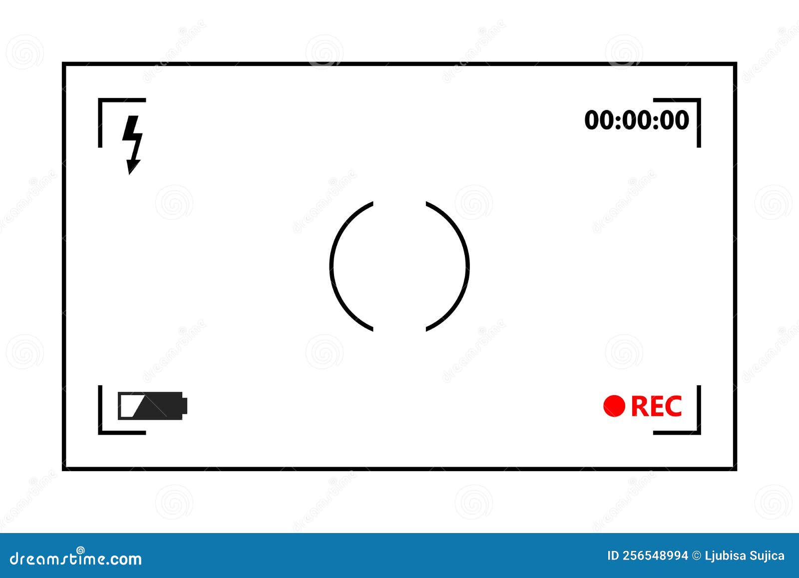 Ultrawide Video Camera Frame. Camcorder Ui Overlay. Videocamera Frame ...