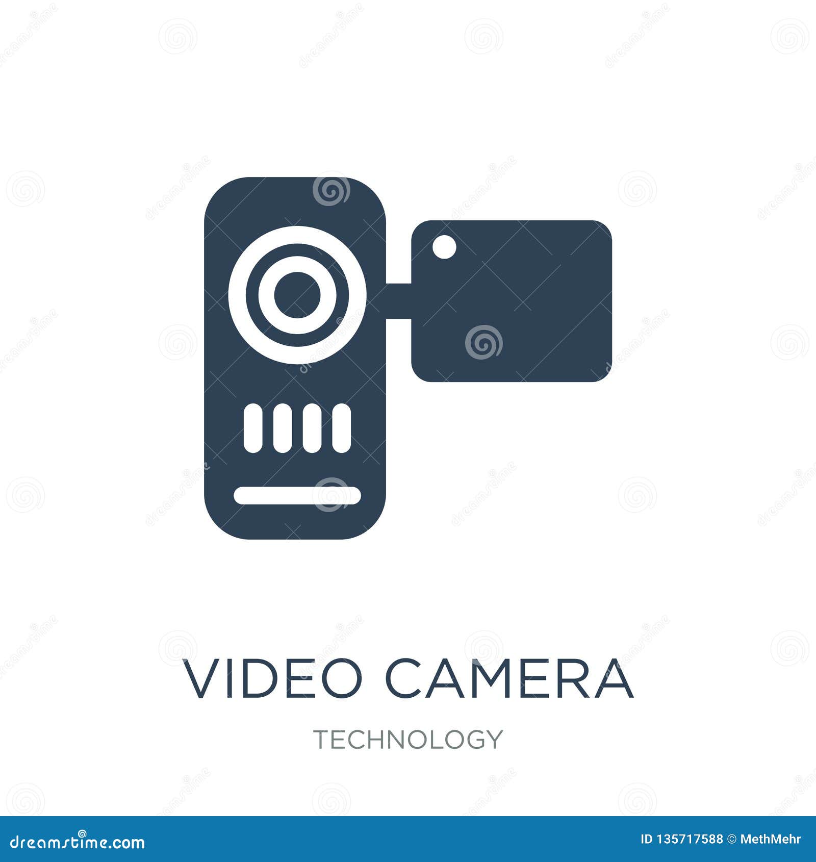 Video Camera Front View Icon in Trendy Design Style. Video Camera Front ...