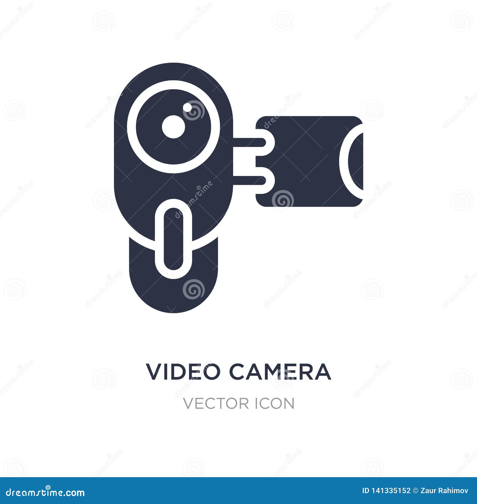 Video Camera Front View Icon on White Background. Simple Element ...