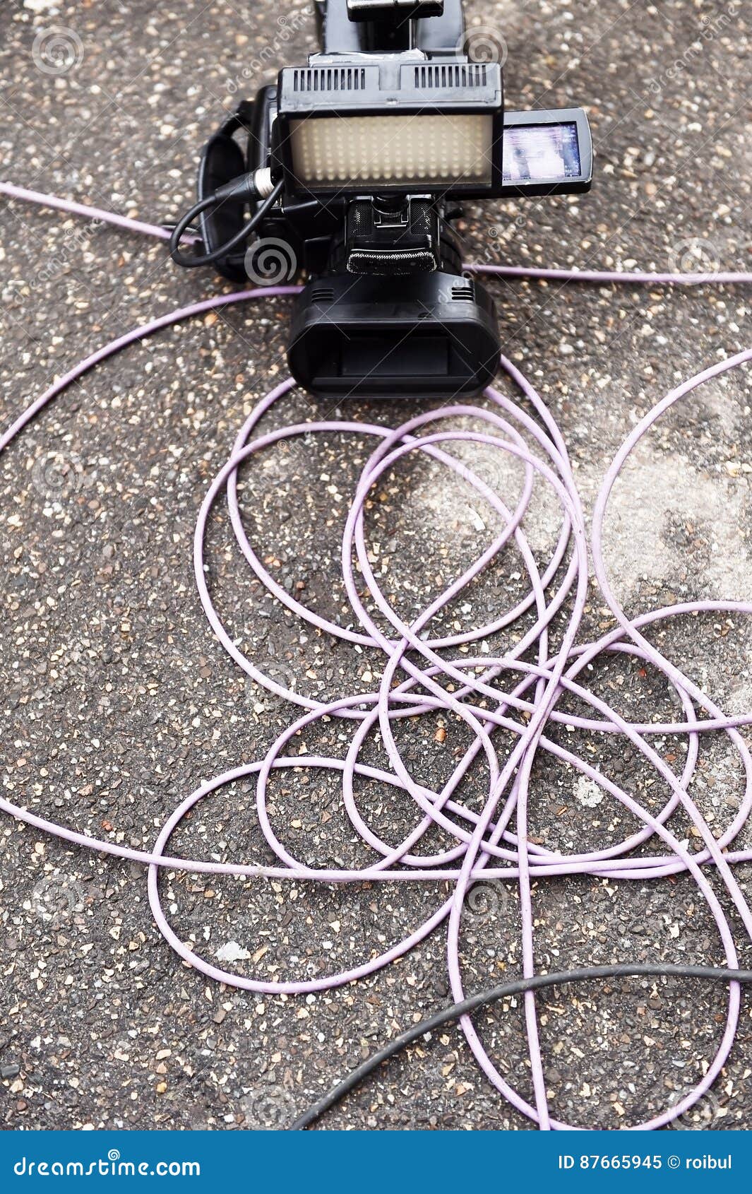 Video camera on the ground stock image. Image of vertical - 87665945