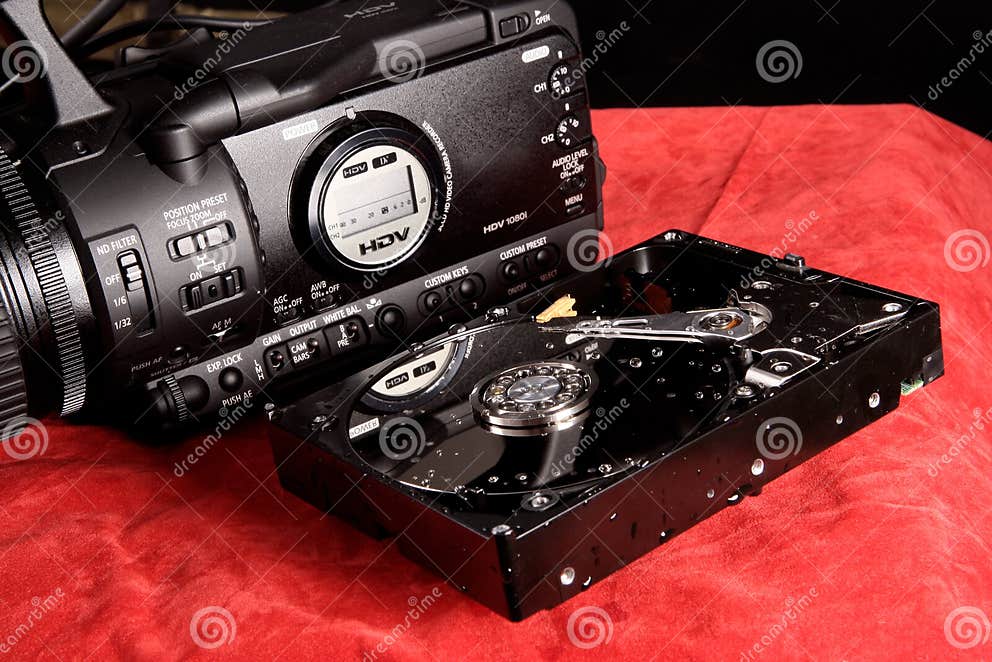 Video Camera and a Hard Disk Stock Photo - Image of high, technology ...