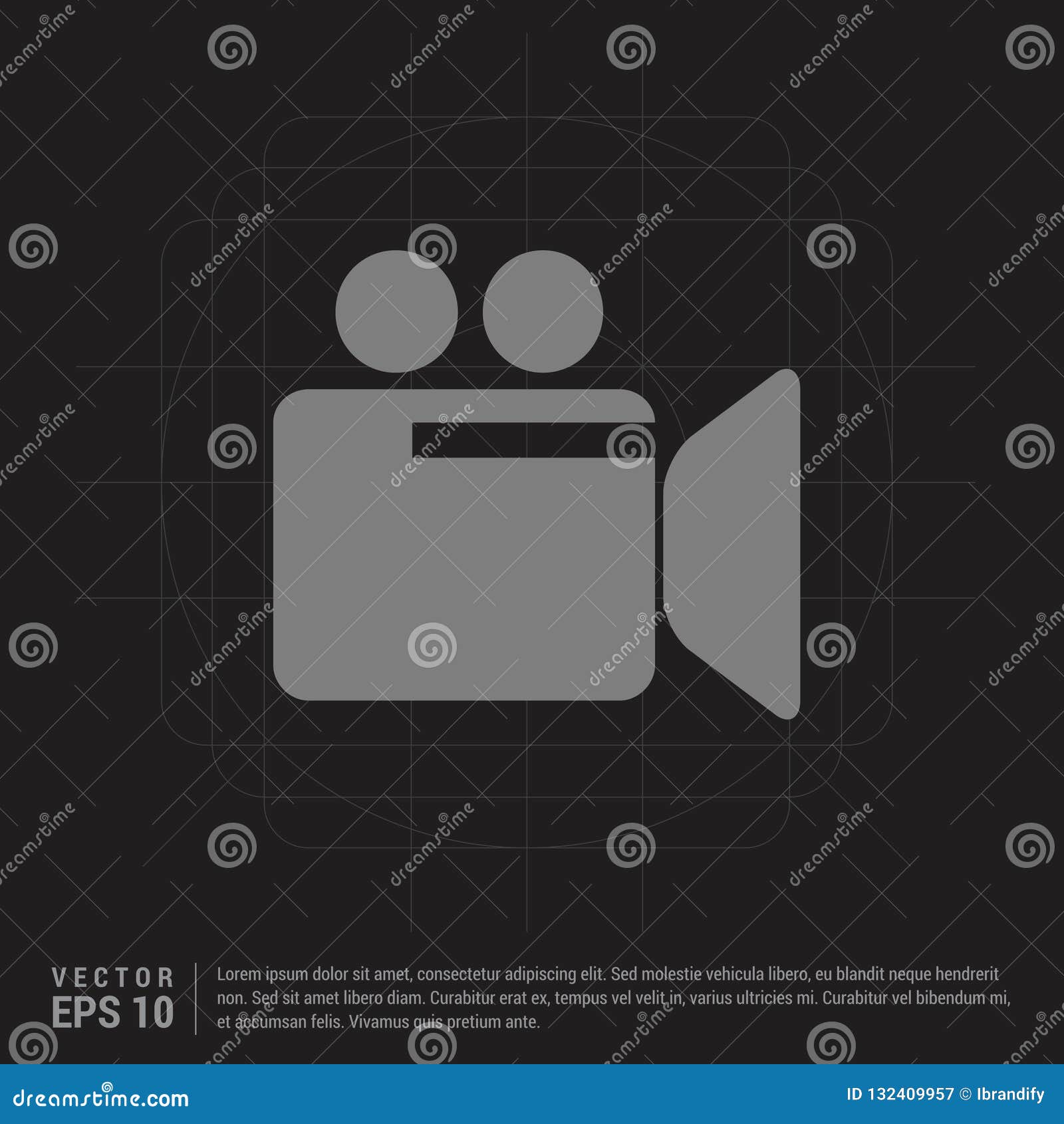 Video Camera Icon - Black Creative Background Stock Vector ...