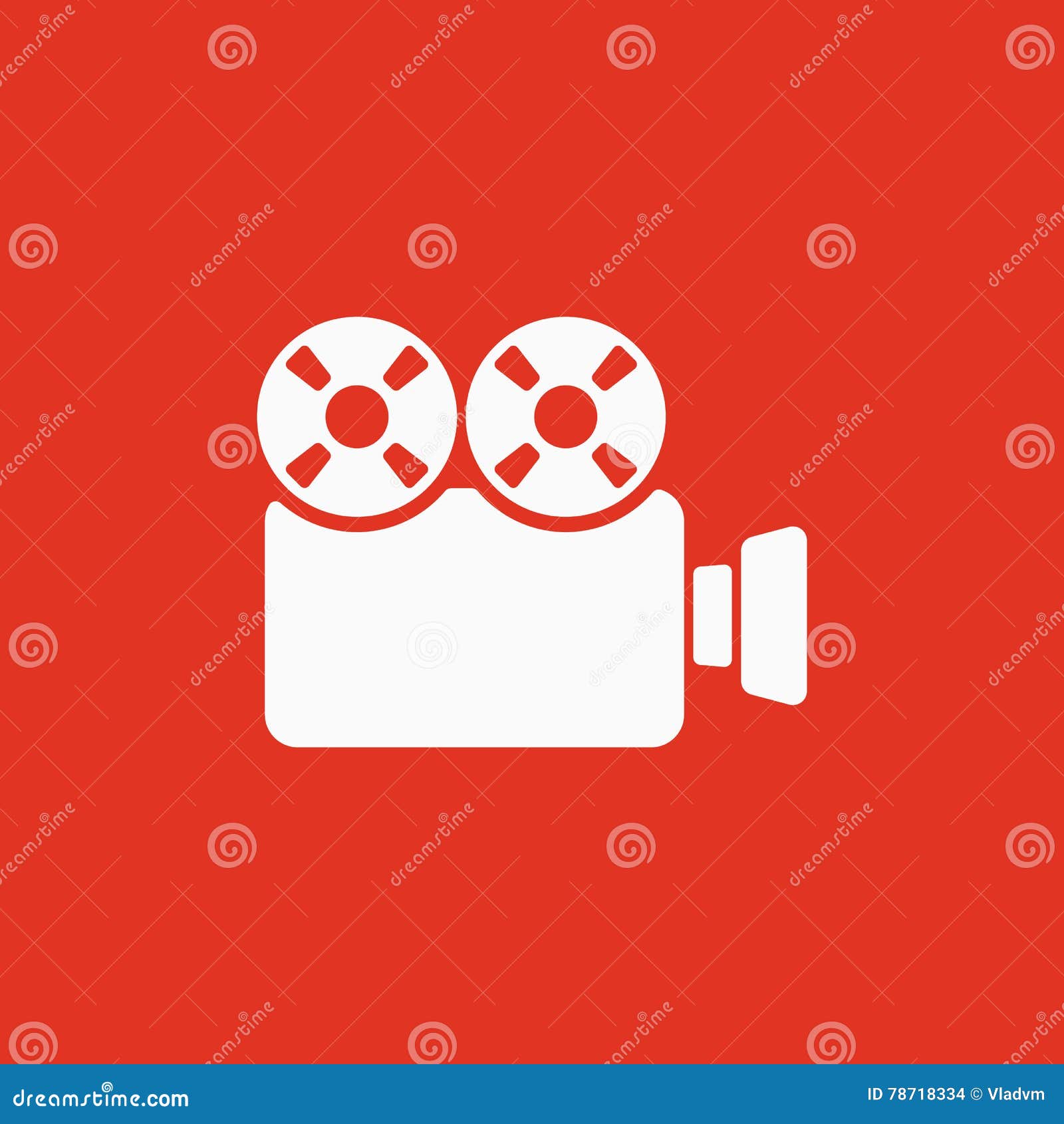 The Video Camera Icon. Camcorder Symbol Stock Vector - Illustration of ...