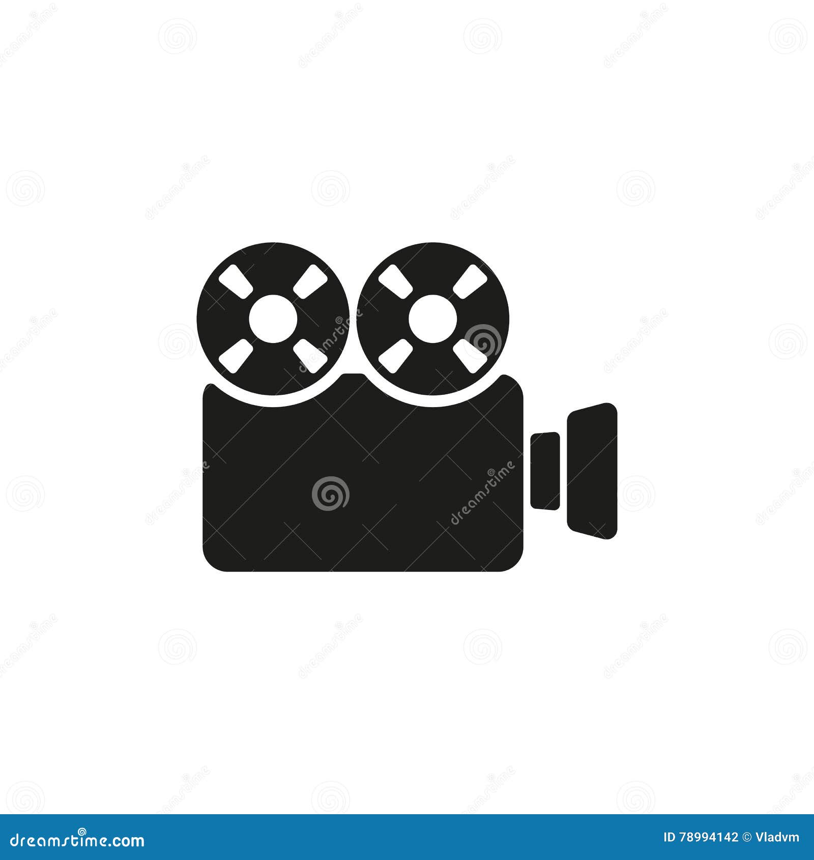 The Video Camera Icon. Camcorder Symbol Stock Vector - Illustration of ...
