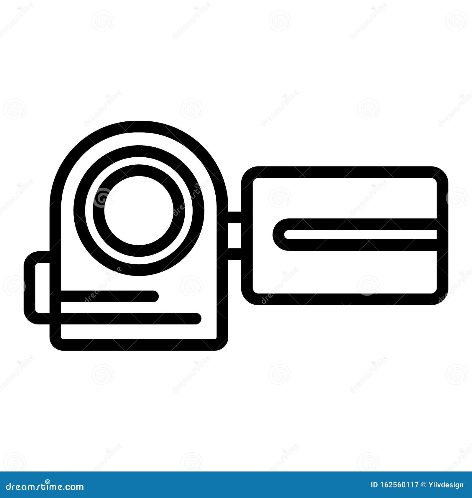 Video Camera Icon, Outline Style Stock Vector - Illustration of outline ...